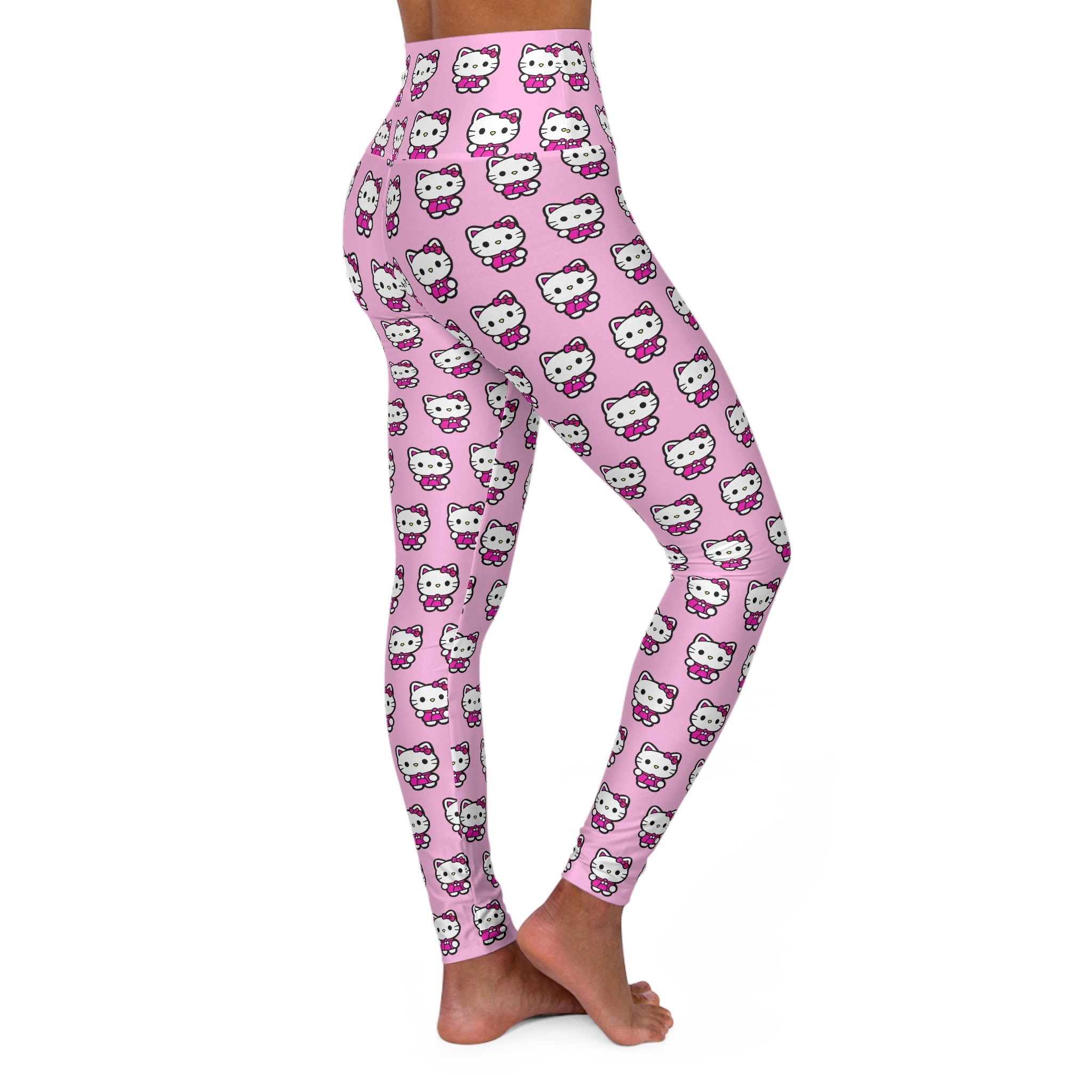 Pink Hello Kitty High Waisted Yoga Leggings - Etsy