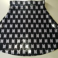 BTS Black Flap Pockets Denim Skirt - Etsy