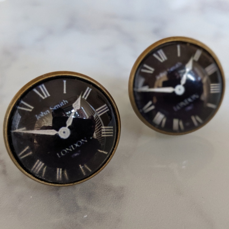 Clock Cufflinks - Etsy