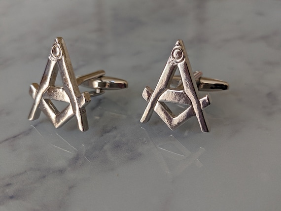 Masonic Freemasons Square & Compass Cufflinks | Etsy