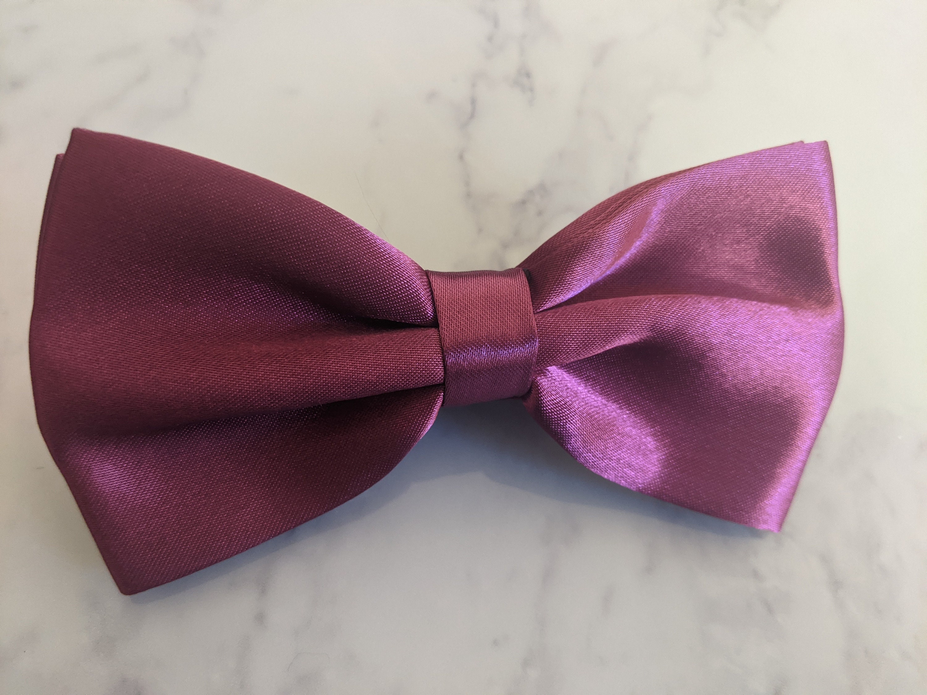 Corbata de lazo de satén lila - Etsy España