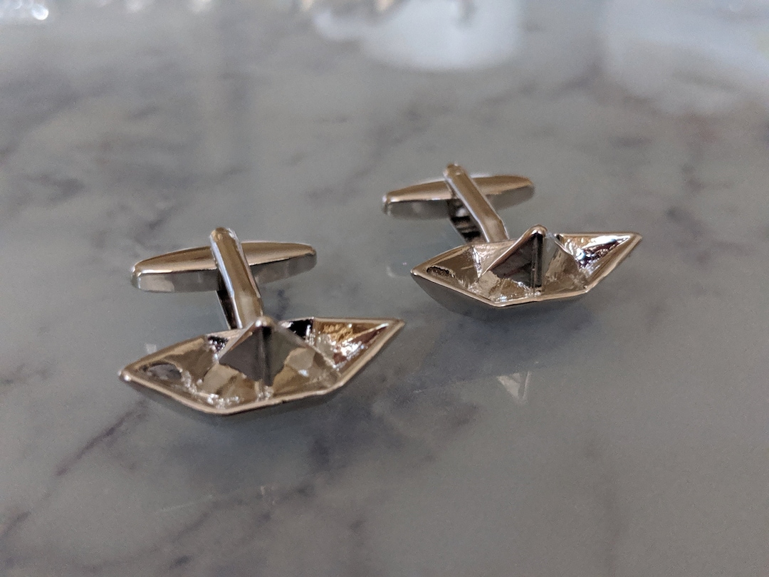 Paper Boat Origami Cufflinks - Etsy
