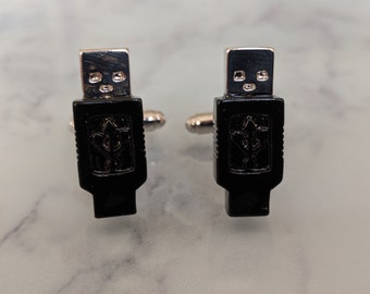 Working USB Cufflinks 32gb Oval Flash Drive in Gunmetal - Etsy