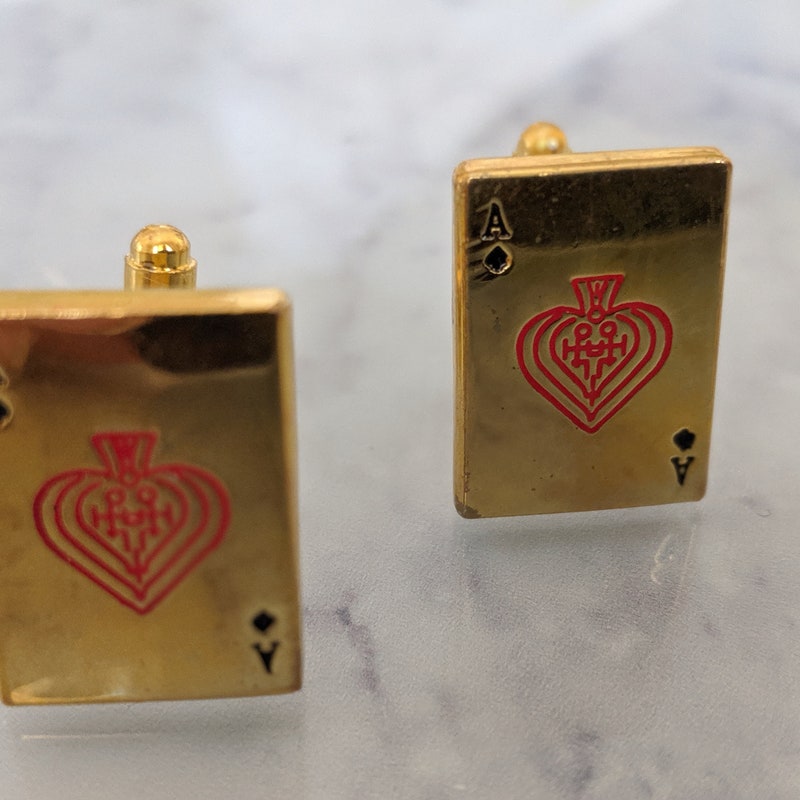 Card Cufflinks - Etsy