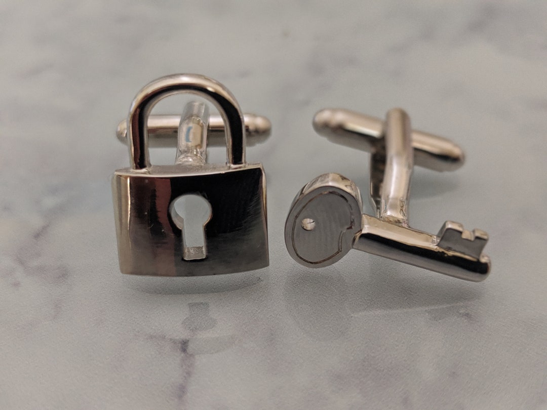 Lock and Key Cufflinks - Etsy