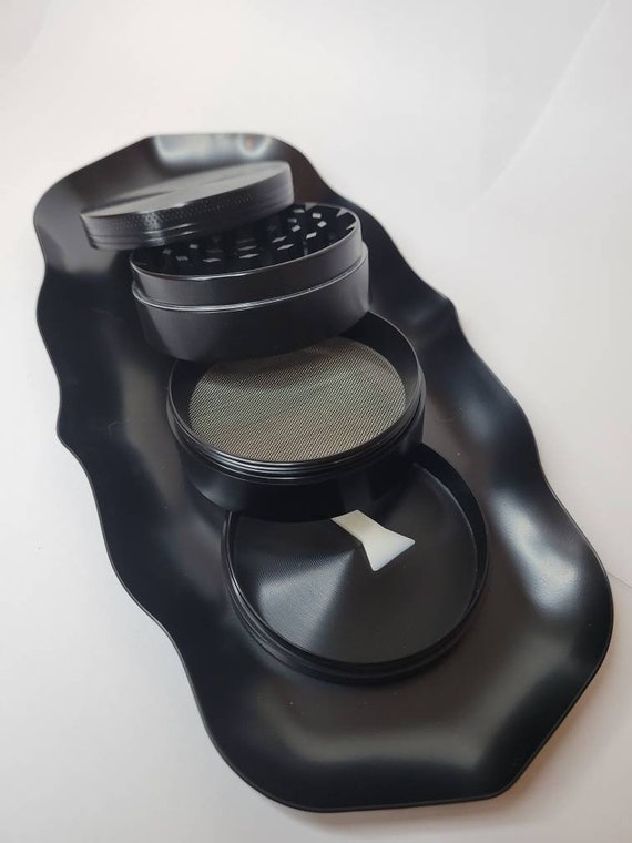 Black Tray & Grinder | Etsy