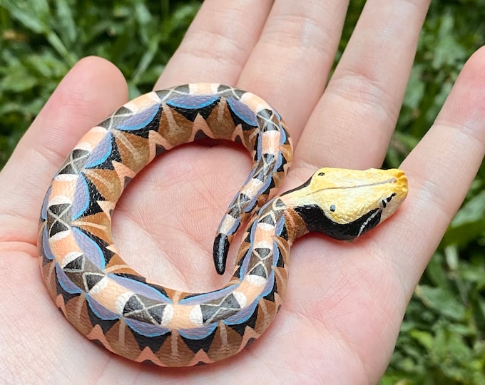 Gaboon Viper Miniature // Figure // Sculpture // Snake // Gift ...
