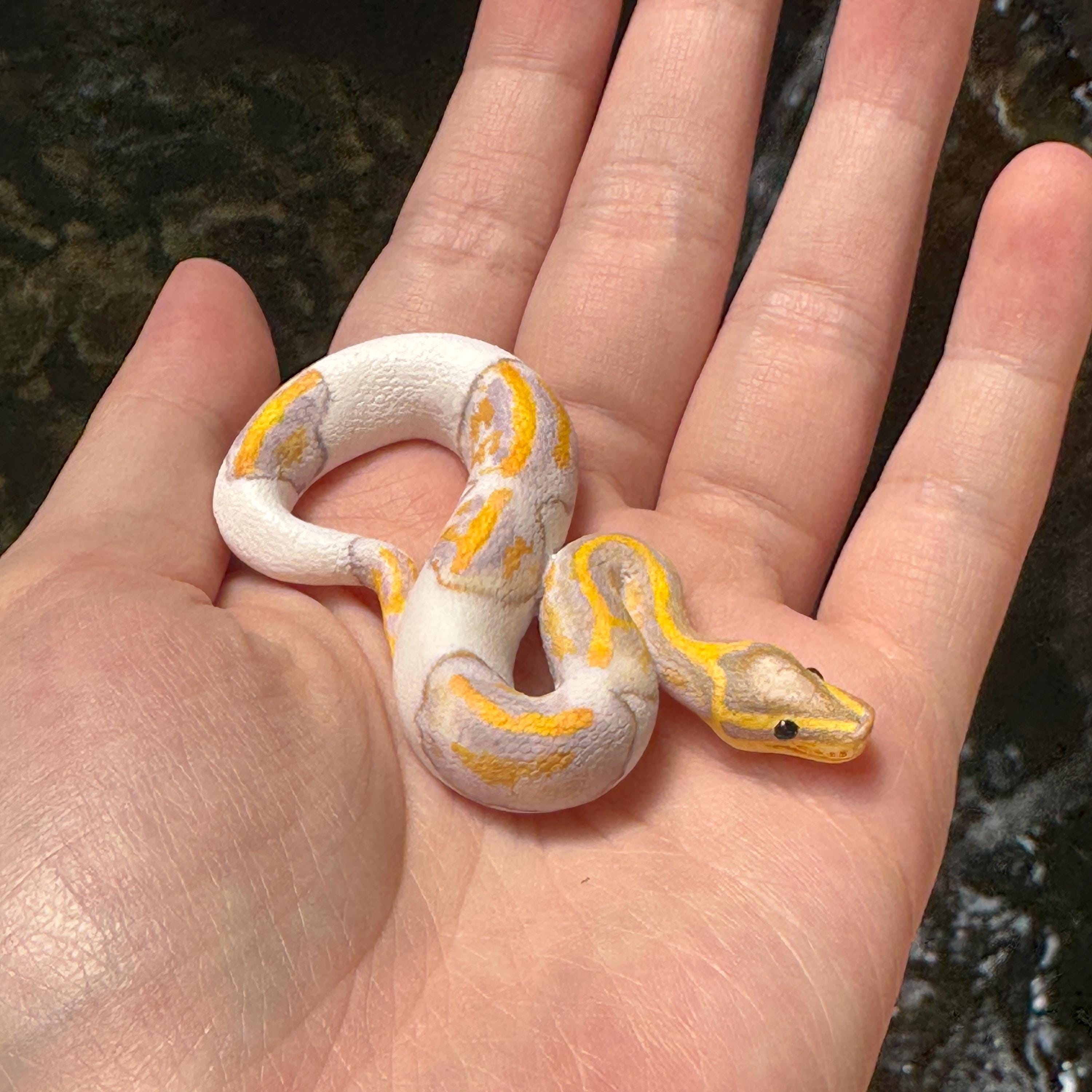 Banana Pied Ball Python Miniature / Figurine / Sculpture / Snake ...