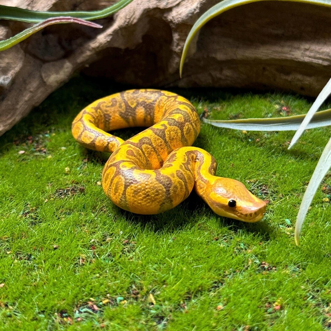 Sunset Ball Python Miniature / Figurine / Sculpture / Snake Pendant ...