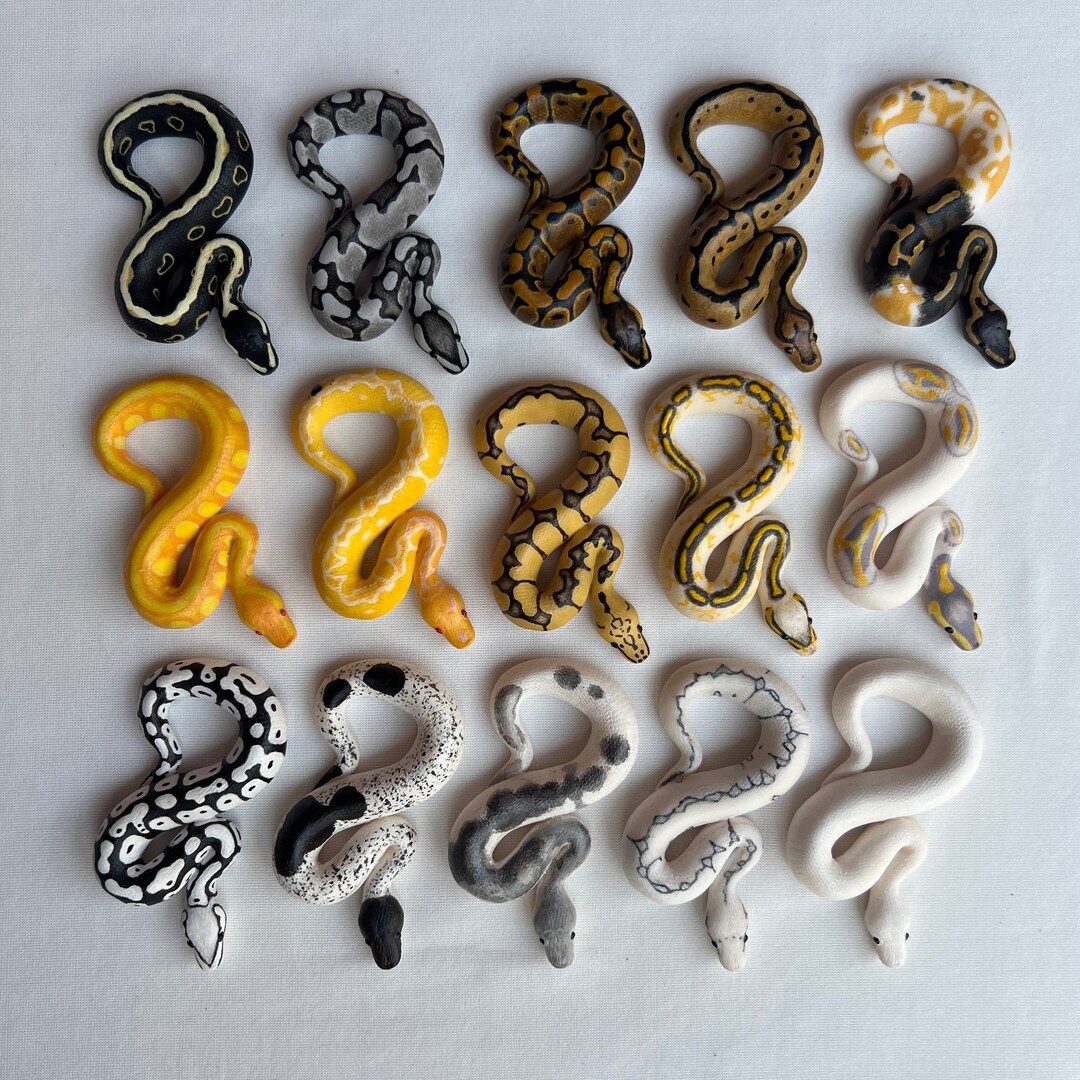 LIMITED PROMO 3 Customizable Ball Python Miniature / Figure / Sculpture ...