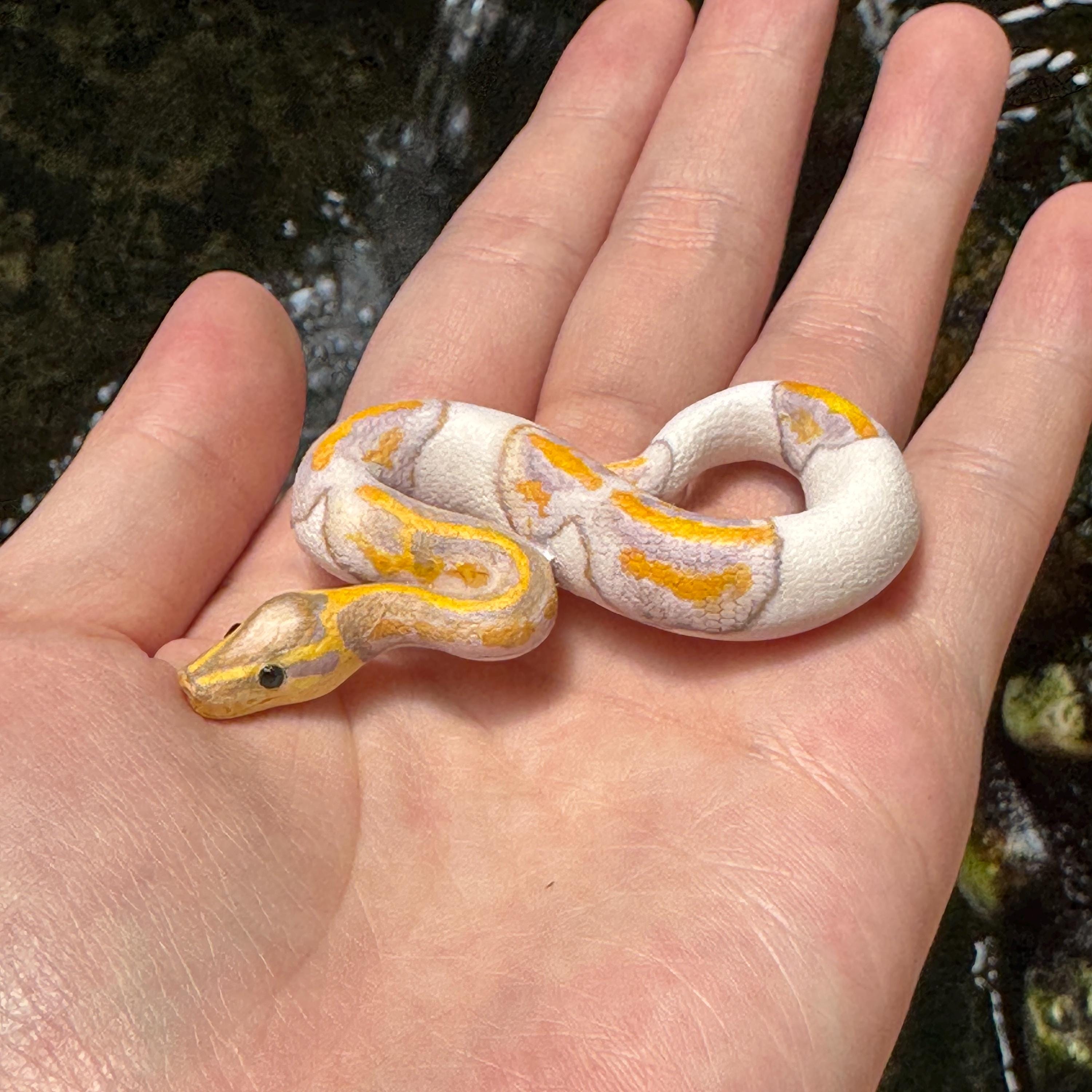 Banana Pied Ball Python Miniature / Figurine / Sculpture / Snake ...