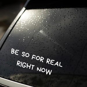 Be so for Real Right Now Vinyl Decal – Different Fonts_minimalist Funny ...