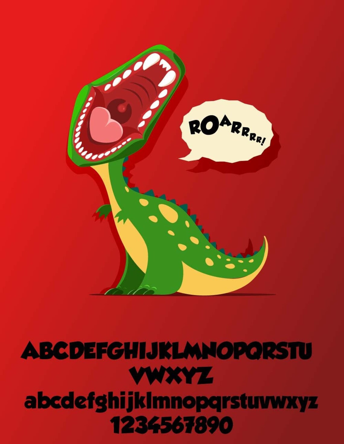 TOON T-rex Dinosaur Themes, Font, Cute Trex, Kids Dino, Dinosaur Svg ...