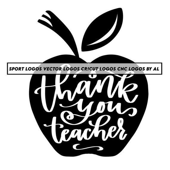 TEACHER Appreciation Teacher Apple Thank You Svg Cricut | Etsy