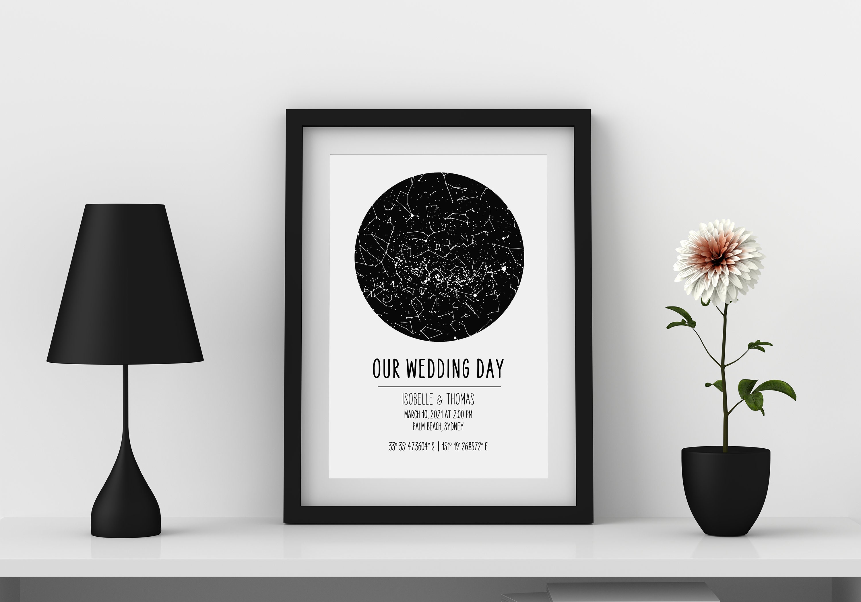A3 Digital Download - Personalised Star Map | Star Map | Print | Gift ...