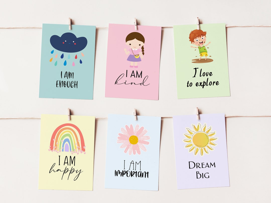 Kids Affirmation Cards | Self Love | Affirmations | Children - Etsy