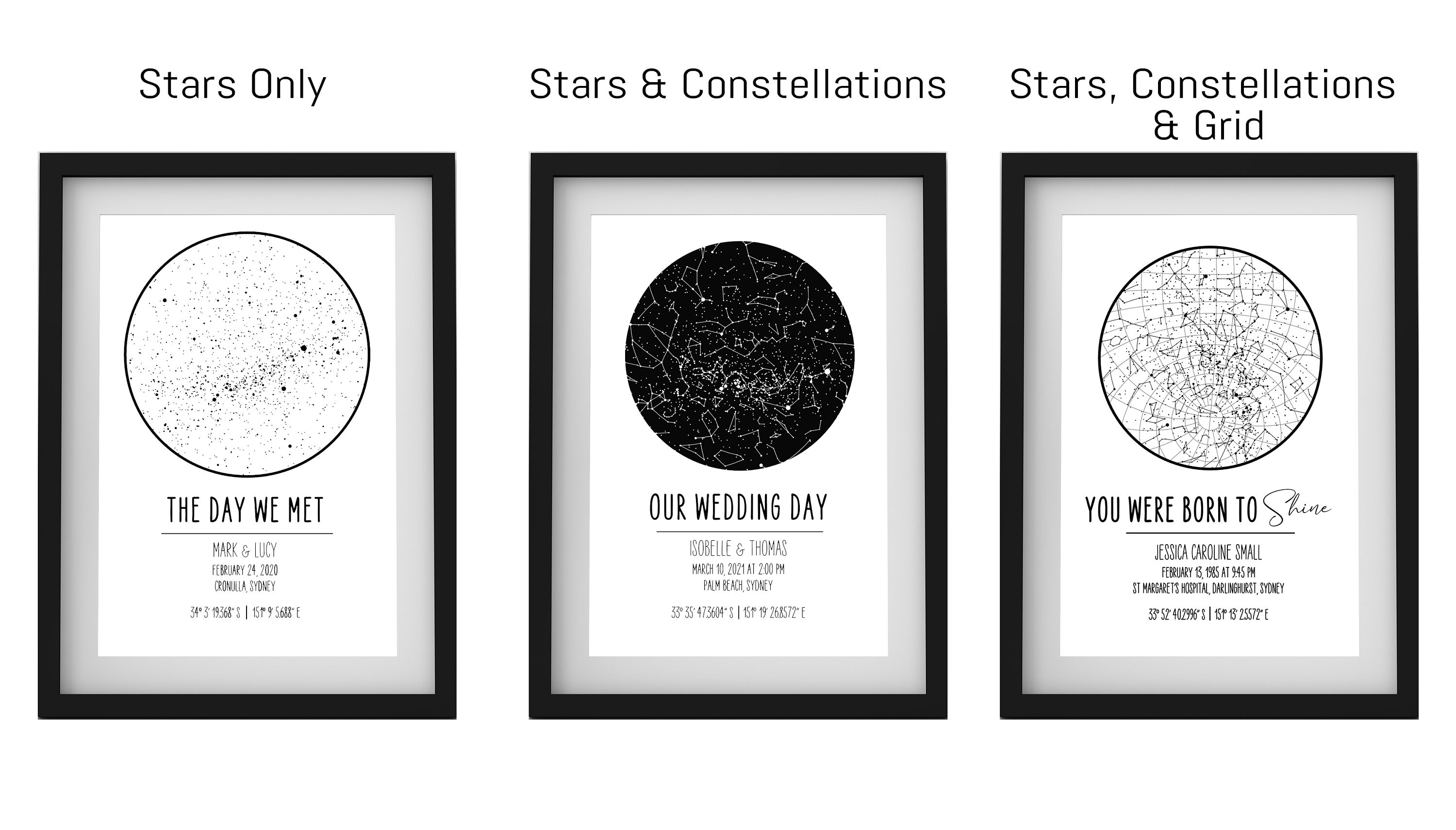 A3 Digital Download - Personalised Star Map | Star Map | Print | Gift ...