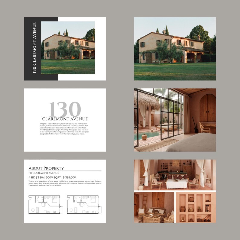 Luxury Real Estate Brochure Template | 16-page 8.5x11 Listing Design ...