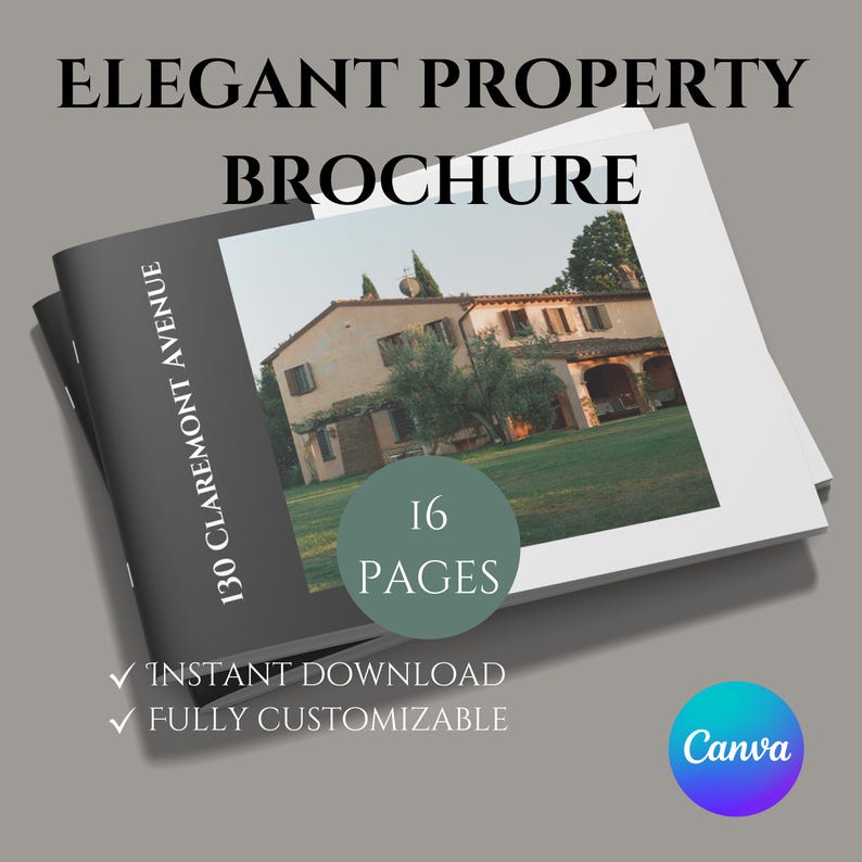 Luxury Real Estate Brochure Template | 16-page 8.5x11 Listing Design ...
