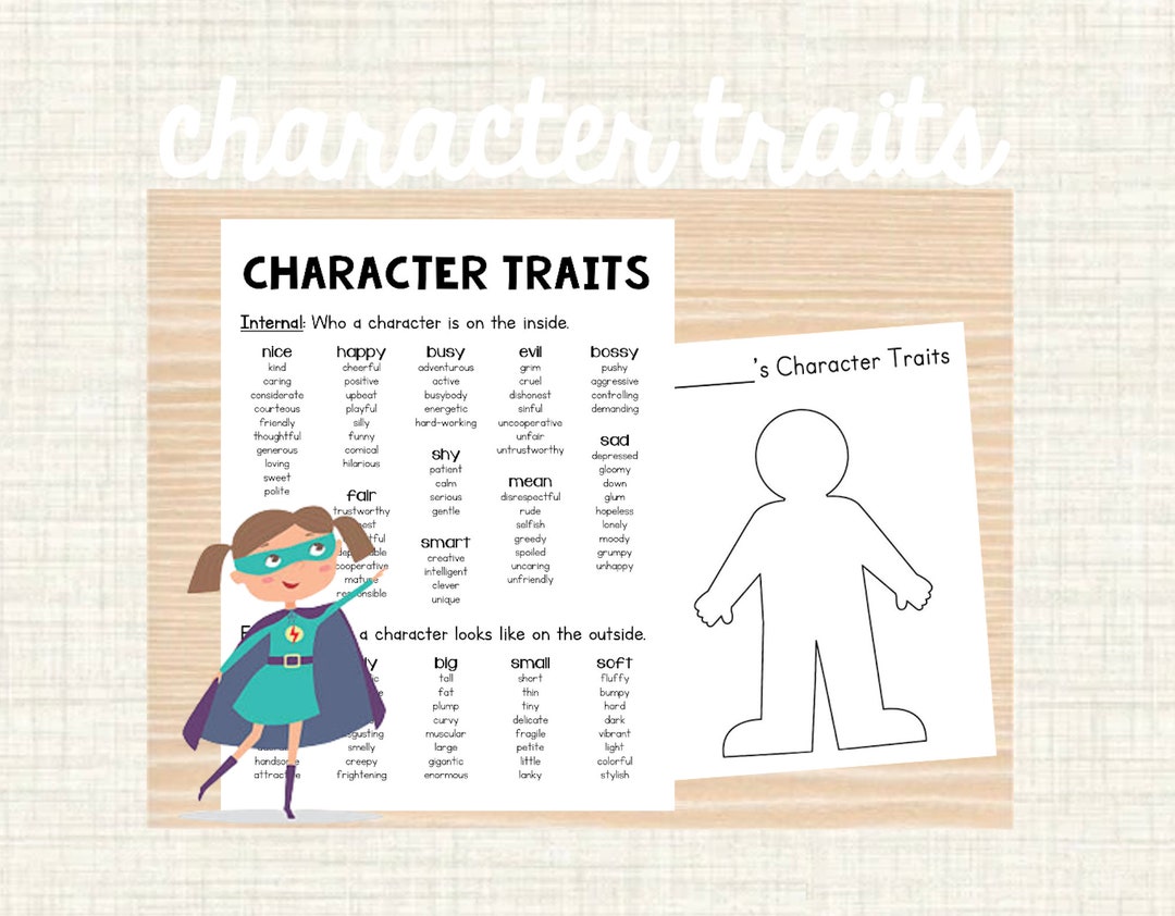 Character Traits Reading Comprehension Creative Writing Character Study ...