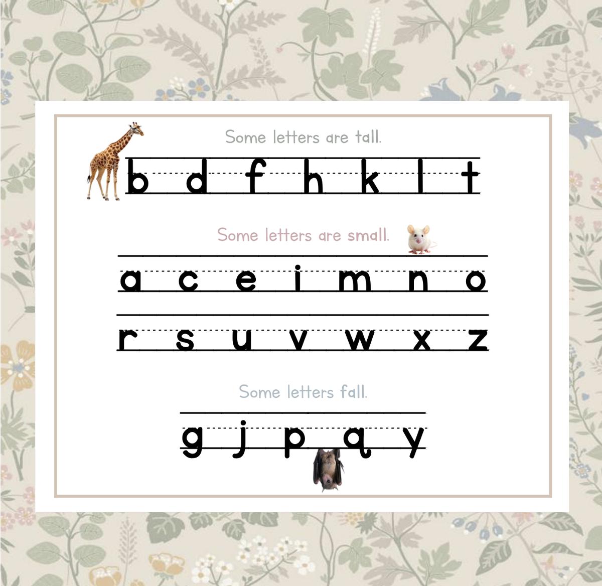 Writing Letters Poster - Handwriting Helper - Letter Formation ...