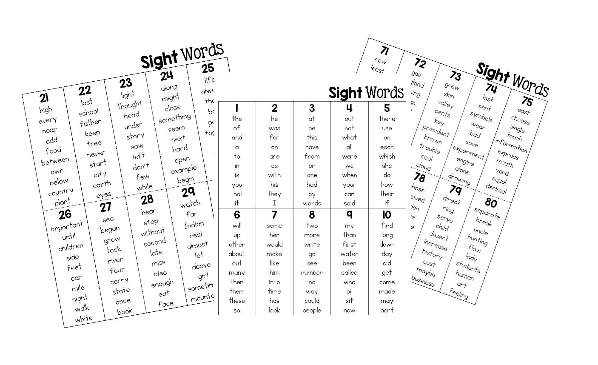 1000 Sight Words Spelling Words FRY Sight Words Etsy