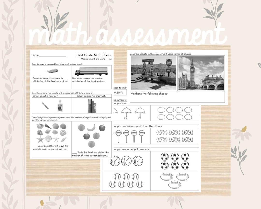 Kindergarten Comprehensive Math Assessment Benchmark Full Year ...