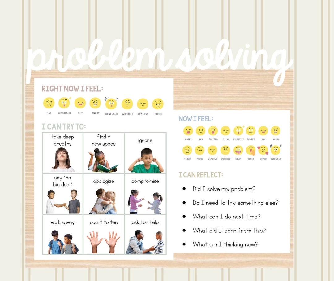 Problem Solving Behavior Reflection Stop and Think Sheet Social ...