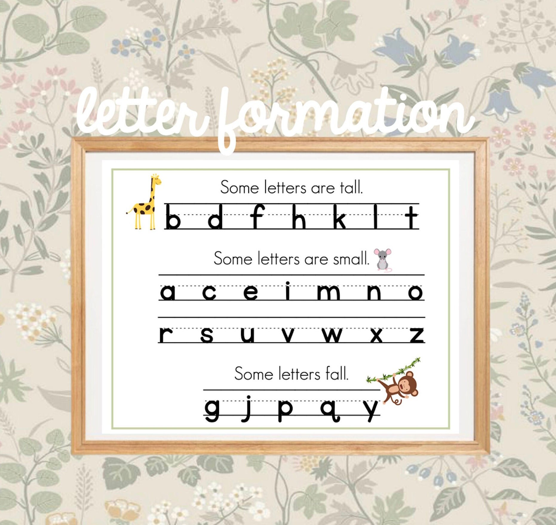 Writing Letters Poster Handwriting Helper Letter Formation - Etsy