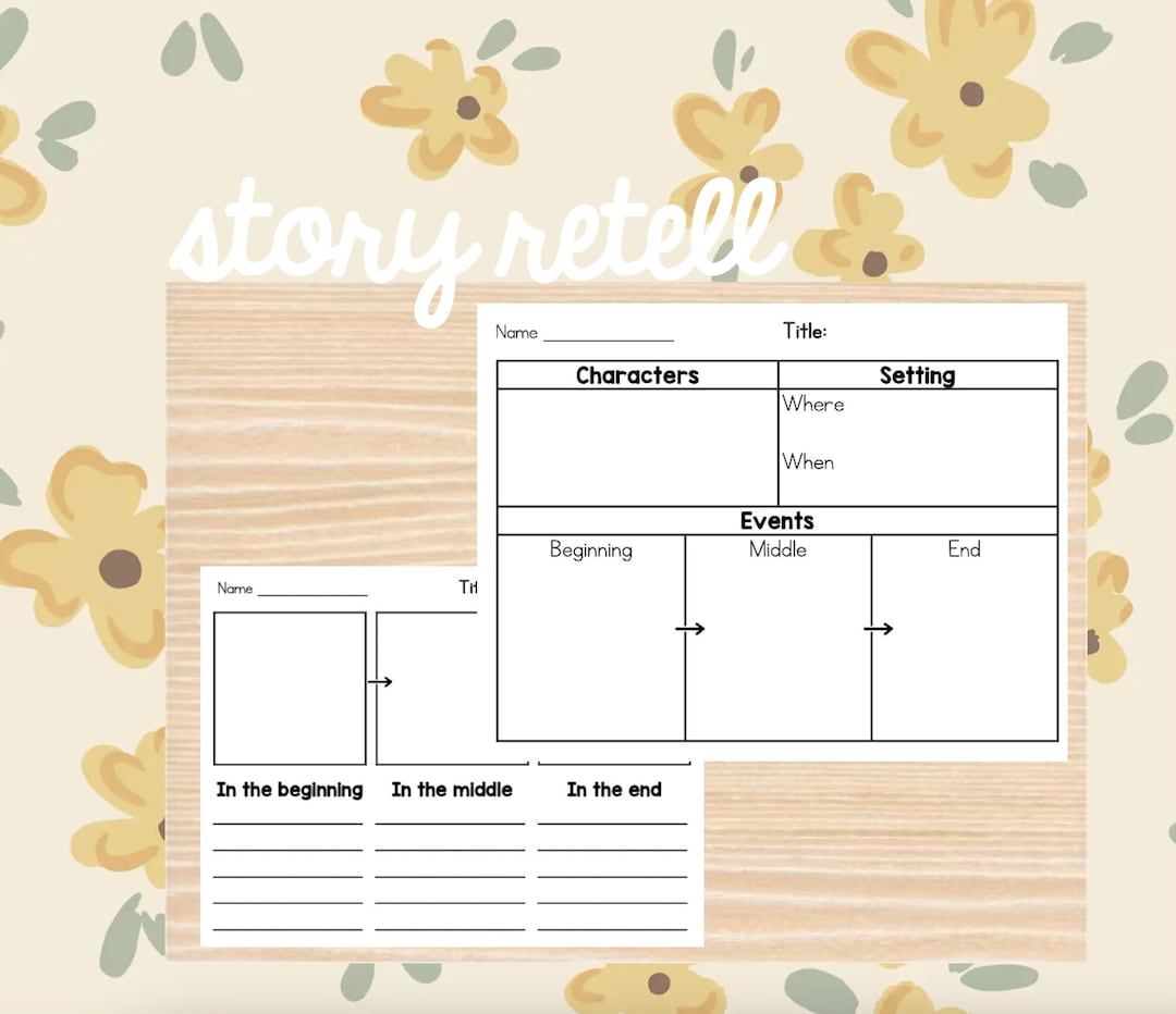 Story Retell Story Elements Narrative Planner Story Map Reading ...