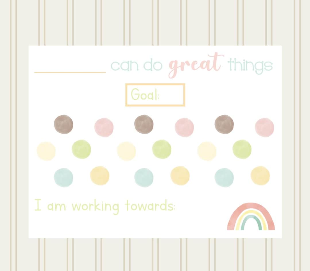 Sticker Chart - Chore Chart - Goal Setting - Responsibility for Kids ...