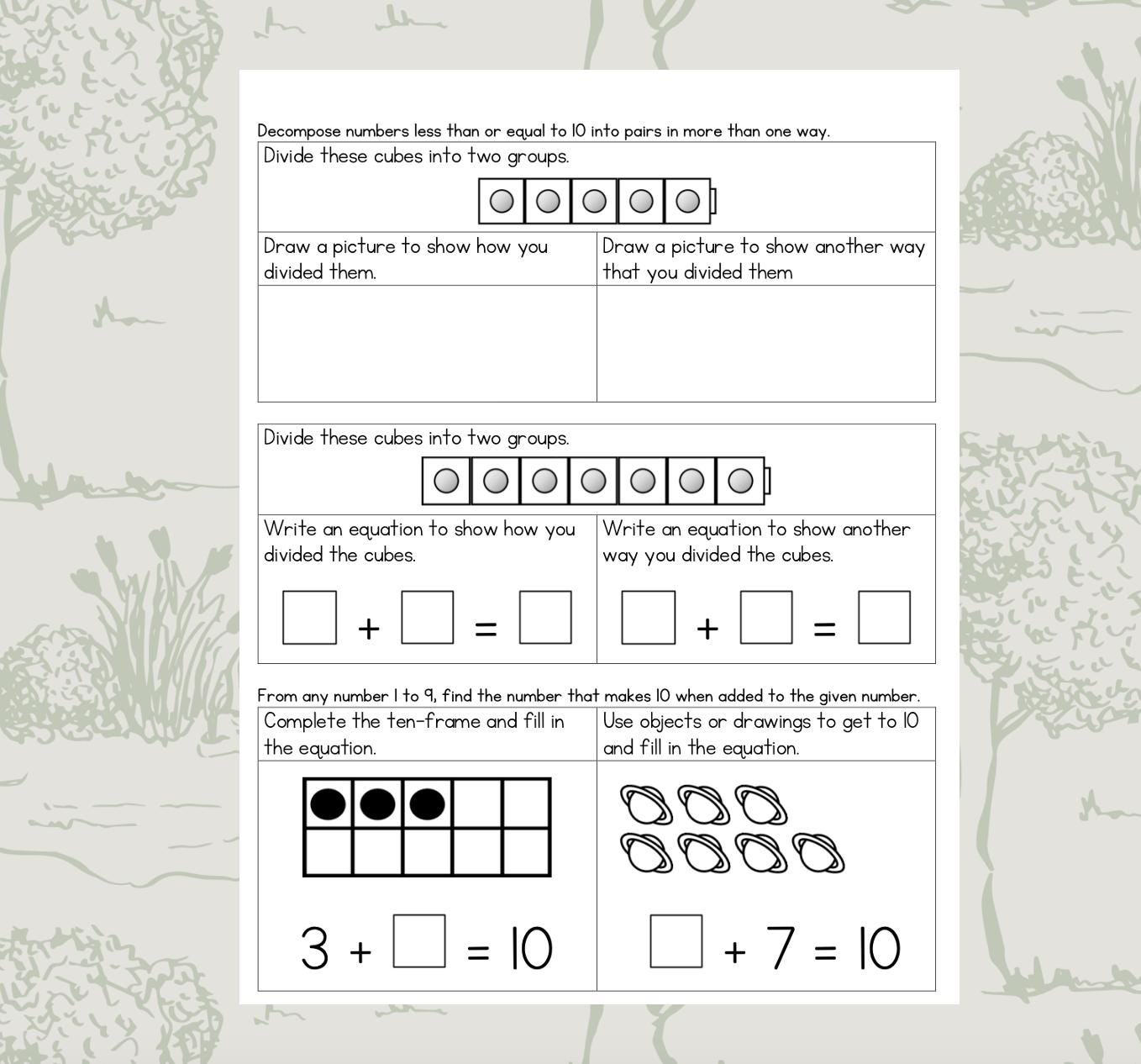 Kindergarten Grade Math Assessment - Benchmark - Comprehensive ...