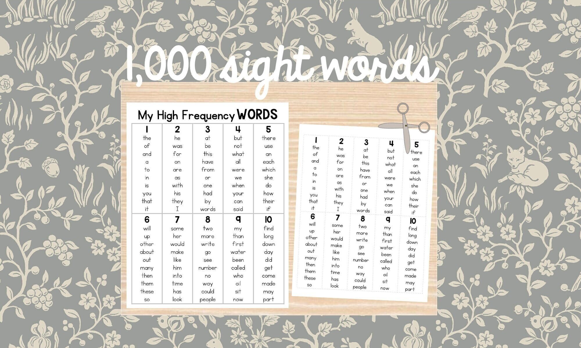1,000 High Frequency Words Fry's Spelling Words Sight Words Learning to ...