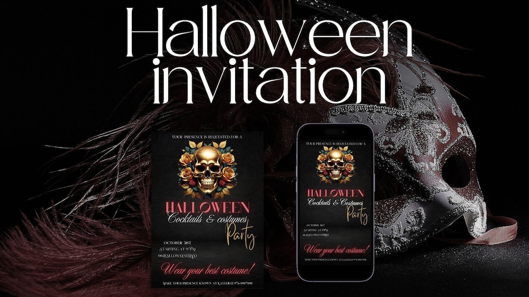 Editable Halloween Invitation | Scary Halloween Invitation | Digital ...