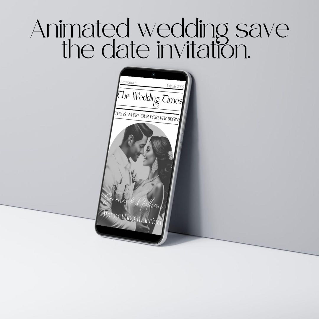 Unique Wedding Announcements: Animated Newspaper Invitation for the ...