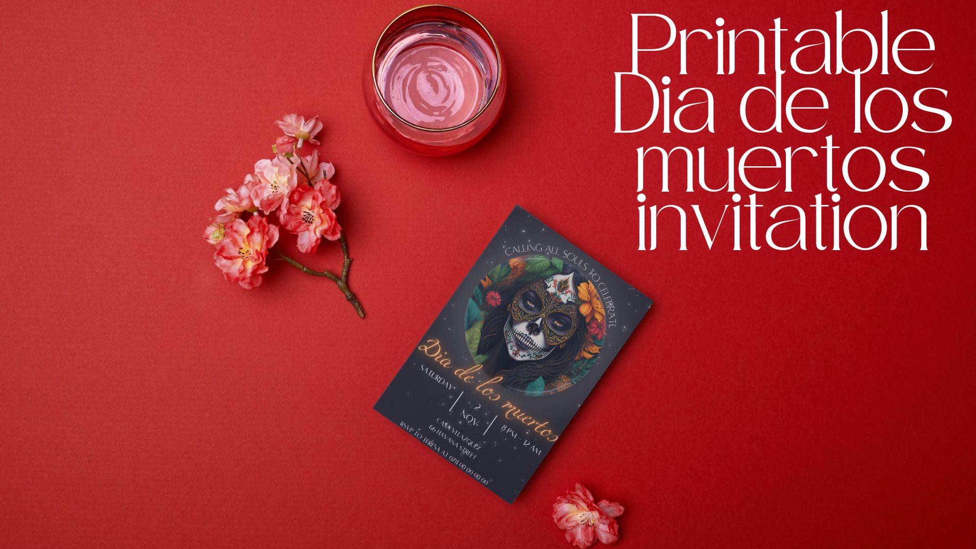 Editable Dia De Los Muertos Invitation | Scary Invitation | Digital ...