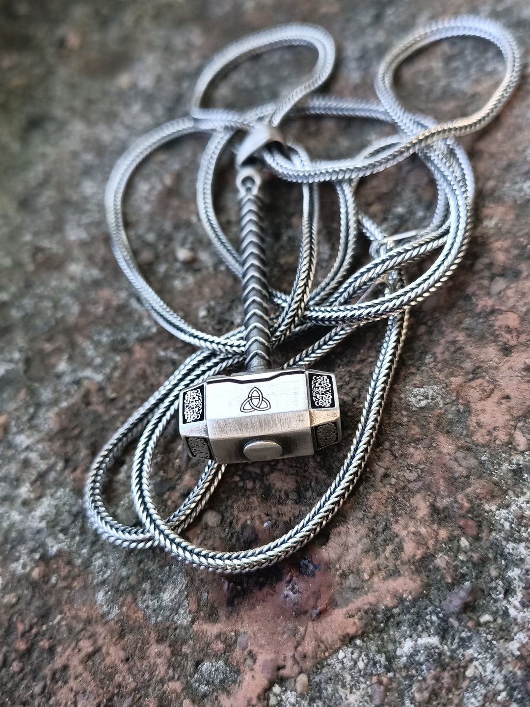 Viking Mjolnir Necklace Thor's Hammer Pendant - Etsy