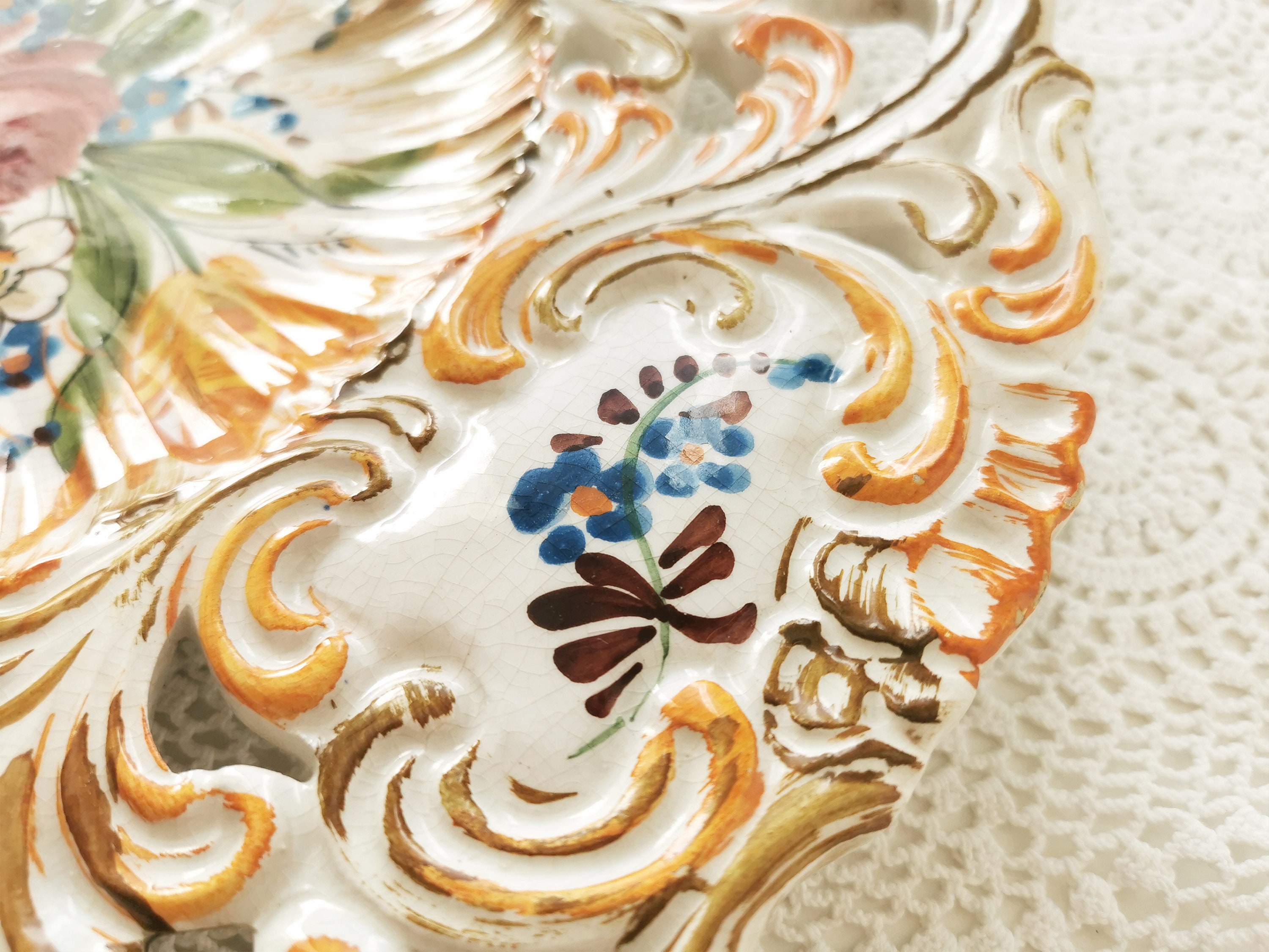 Bassano Ceramic Large Decorative Plate Vintage Handmade in Italy - Etsy