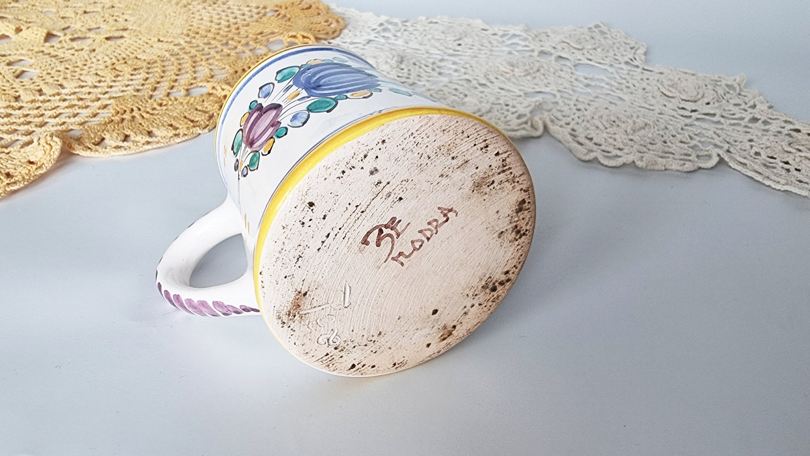 MODRA Ceramic Mug Slovakia Czech Republic Vintage Hand Painted - Etsy