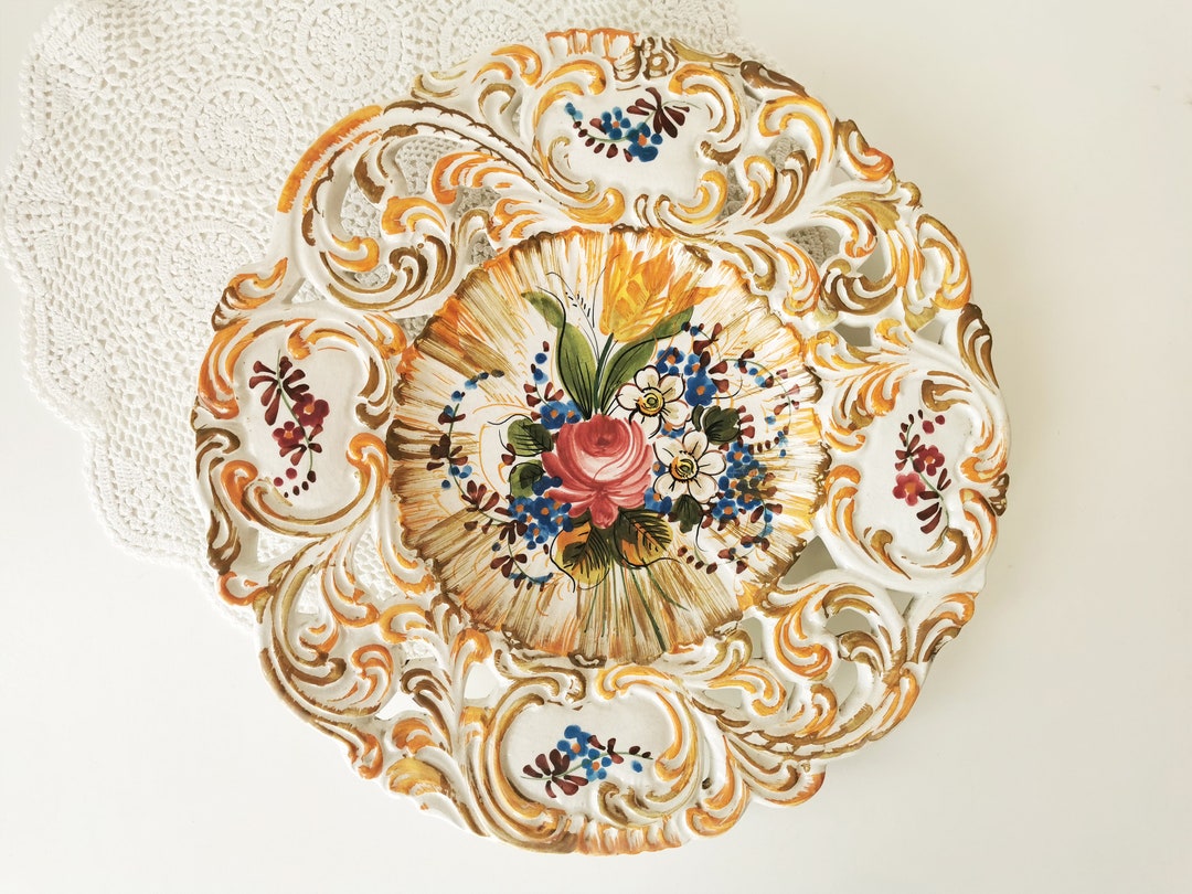 Bassano Ceramics - Large Decorative Plate - Vintage Hand Made in Italy ...