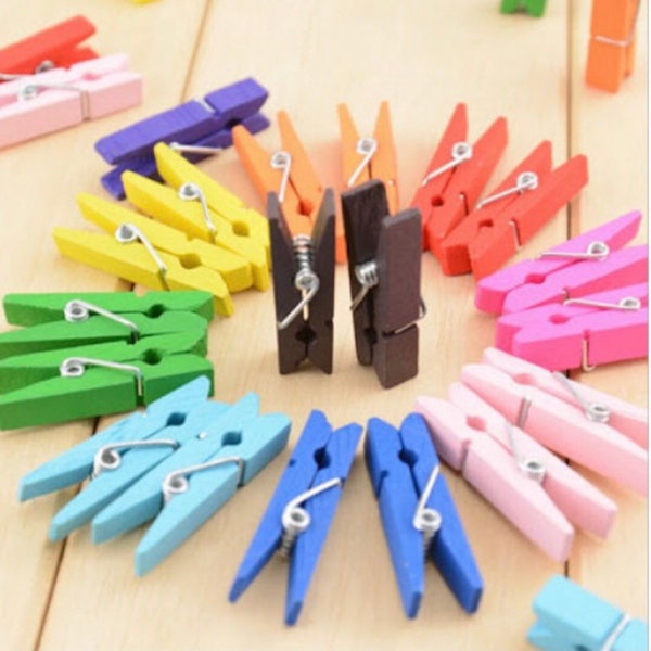 Colored Clothespins - Etsy