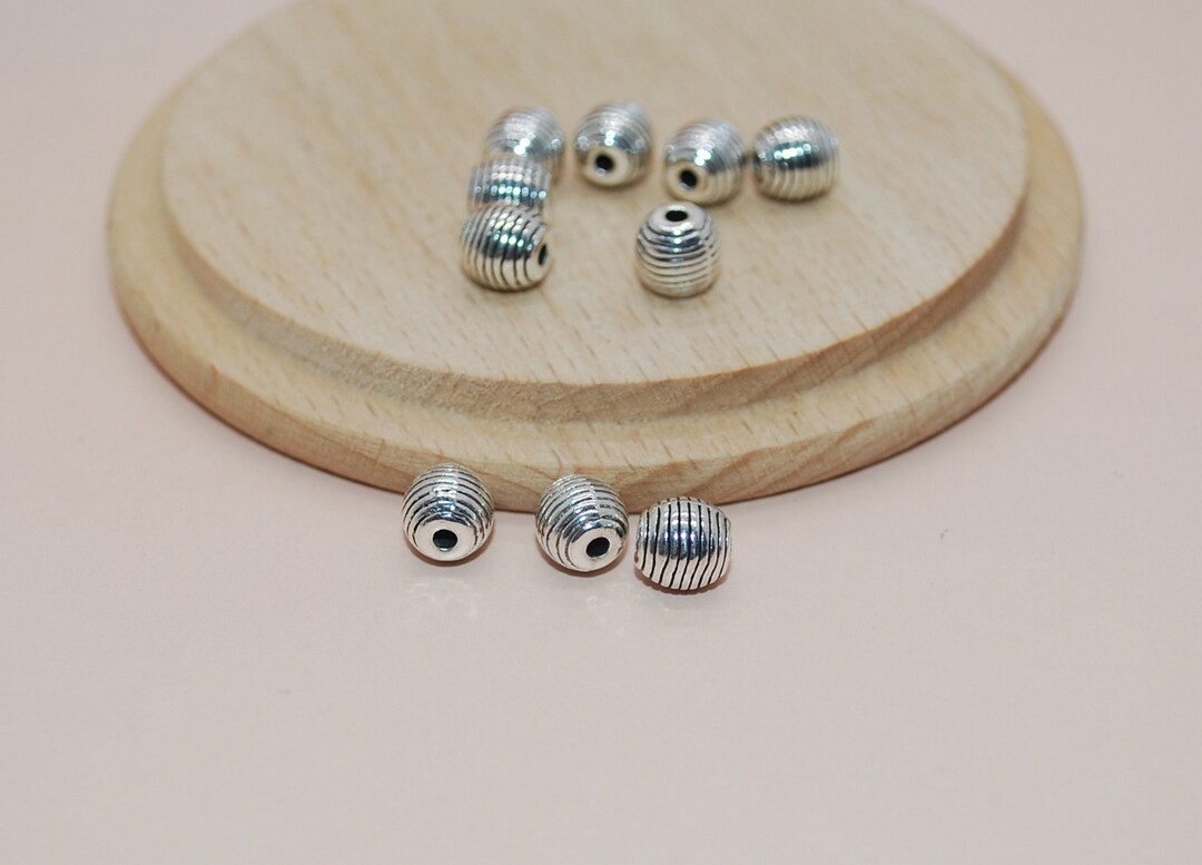 Lot of 10 Silver Separator Beads for Jewelry Creation, Lot of Silver ...