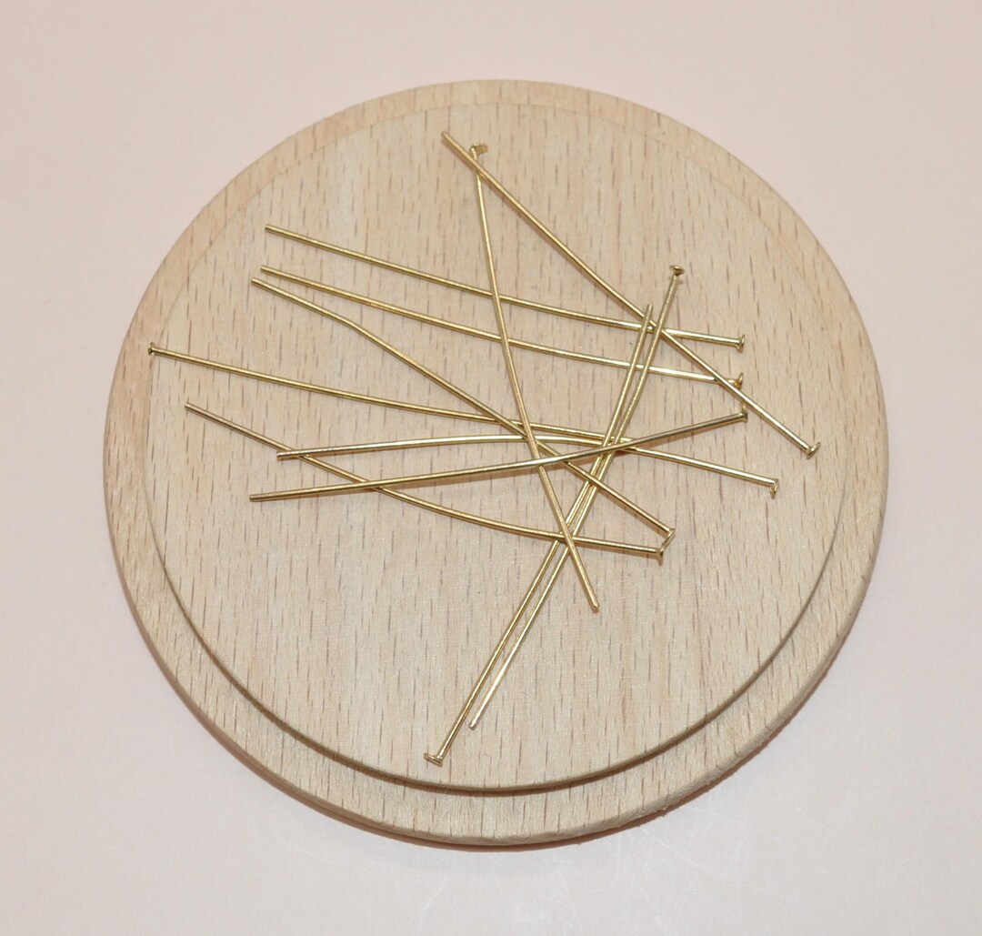 Gold Stainless Steel Head Pin 50mm for Jewelry Making, Pack of 20, DIY ...