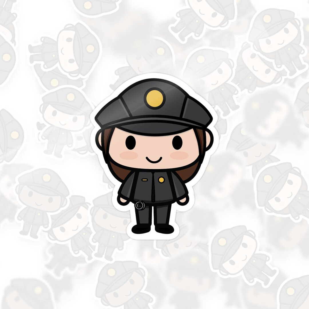 Police Officer Sticker - 4 Options - Vinyl - Etsy