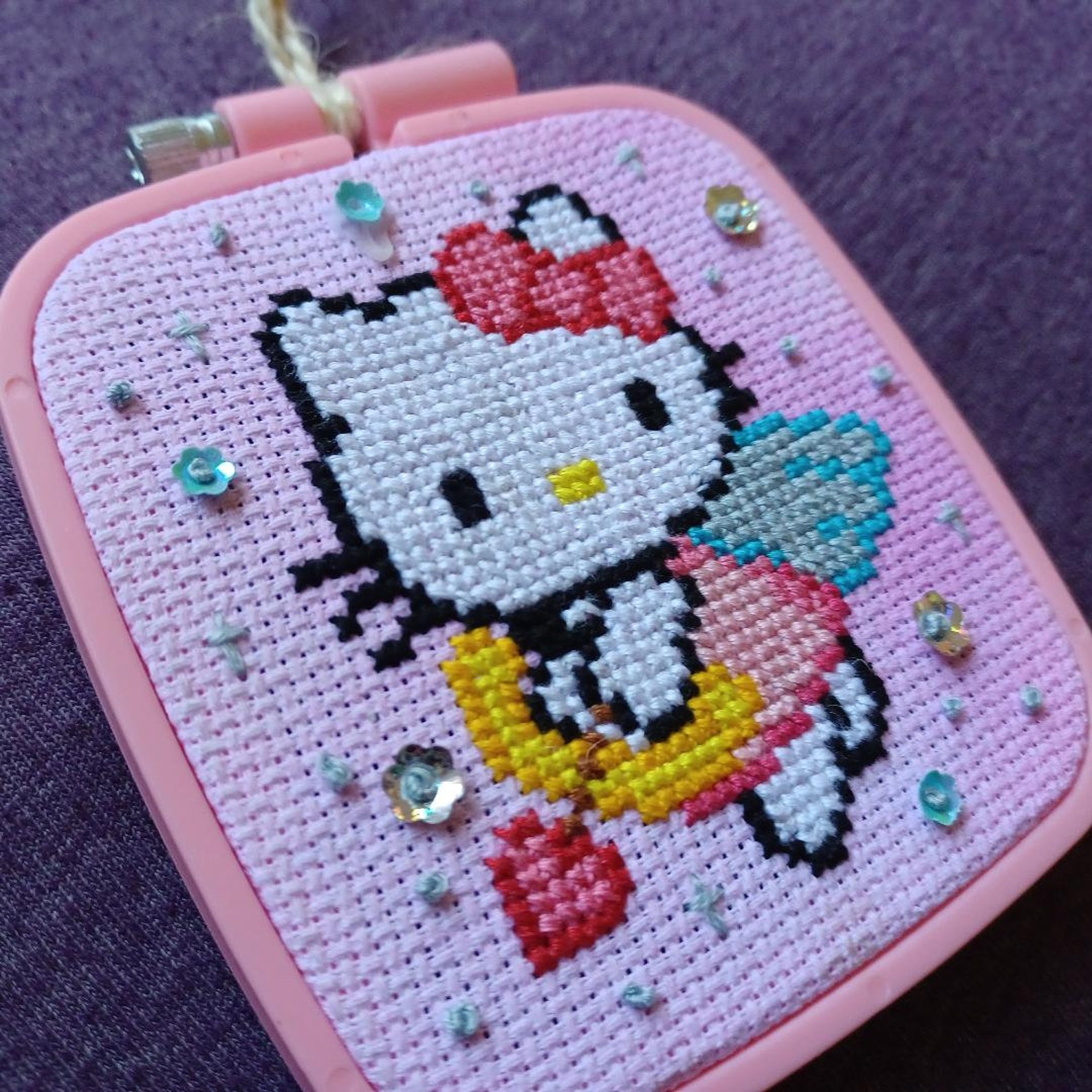 Cupid Kitty Cross Stitch - Etsy