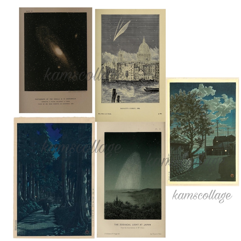 Dark Sky Posters , Printable, Vintage Posters , Vintage Dark Wall Decor ...