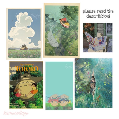 Green Aesthetic Posters Collage. Pack of 6 Images - Etsy