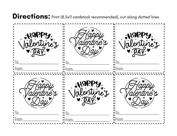 Printable Valentine Day Cards Black And White