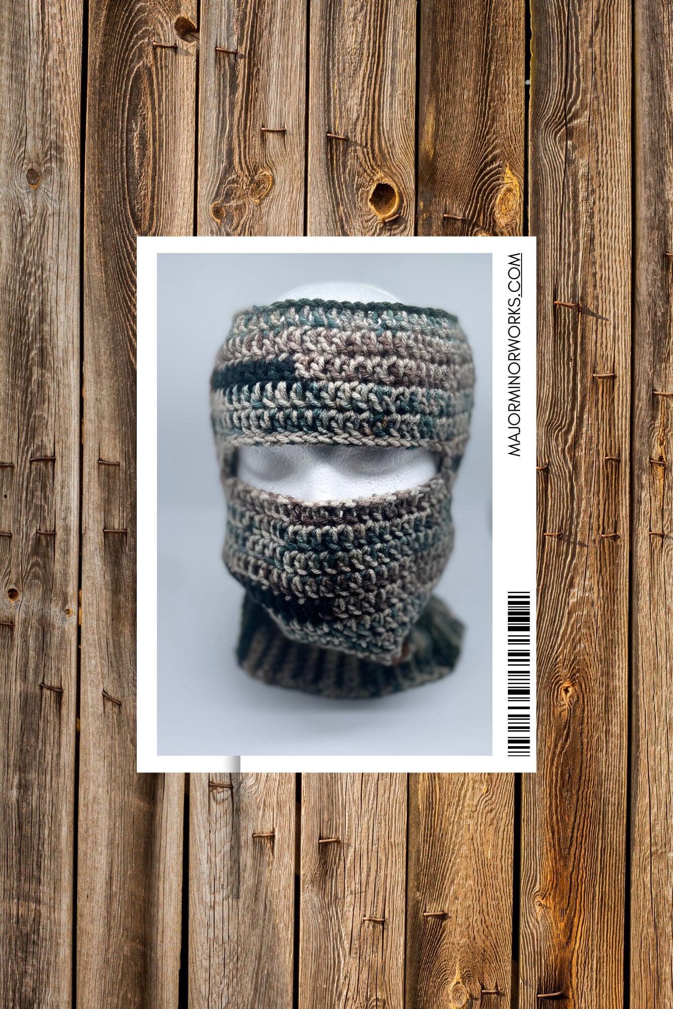 Green Camo Open Top Ski Mask,handmade Balaclava - Etsy
