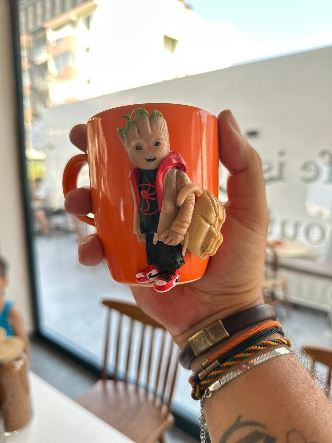Polymer Clay Mug, Groot, Handmade Mug, Guardians of the Galaxy ...